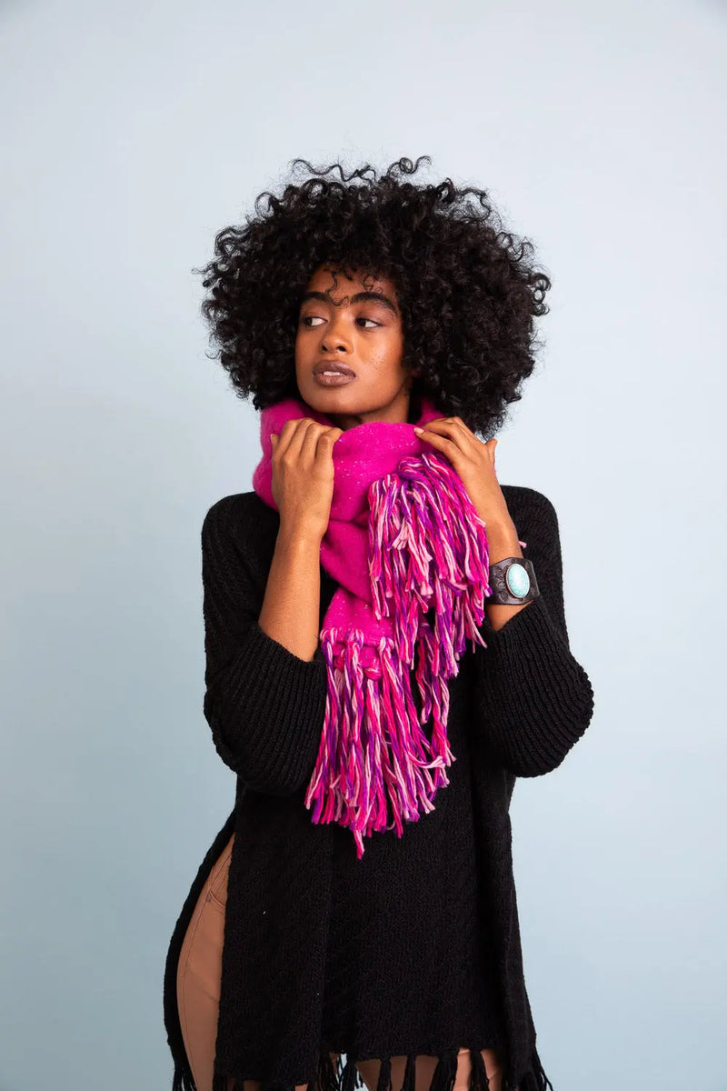 Frayed Bohemian Flow Scarf – Thank you