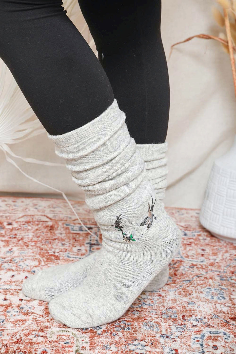 Hummingbird Knee High Socks – Boho Clothing and Accessories